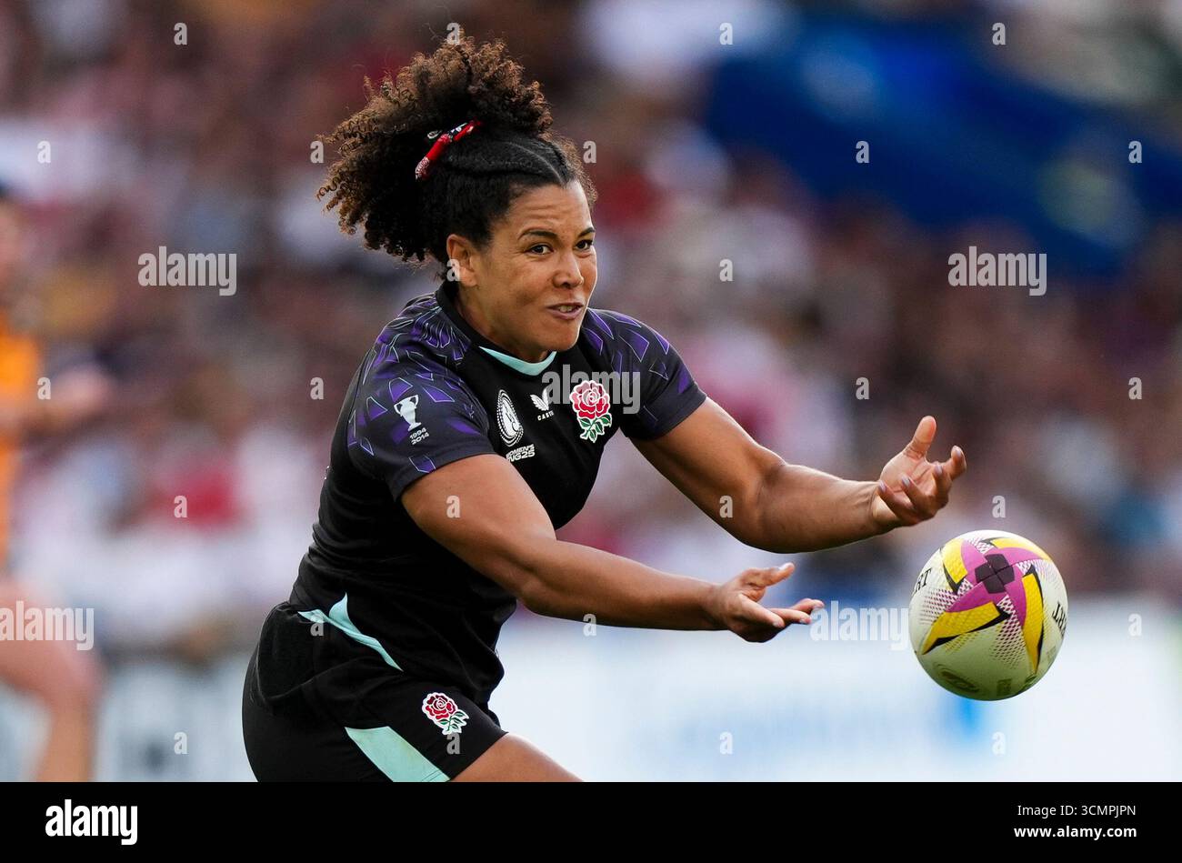 England's Tatyana Heard during the Women's Rugby World Cup 2025 pool A ...