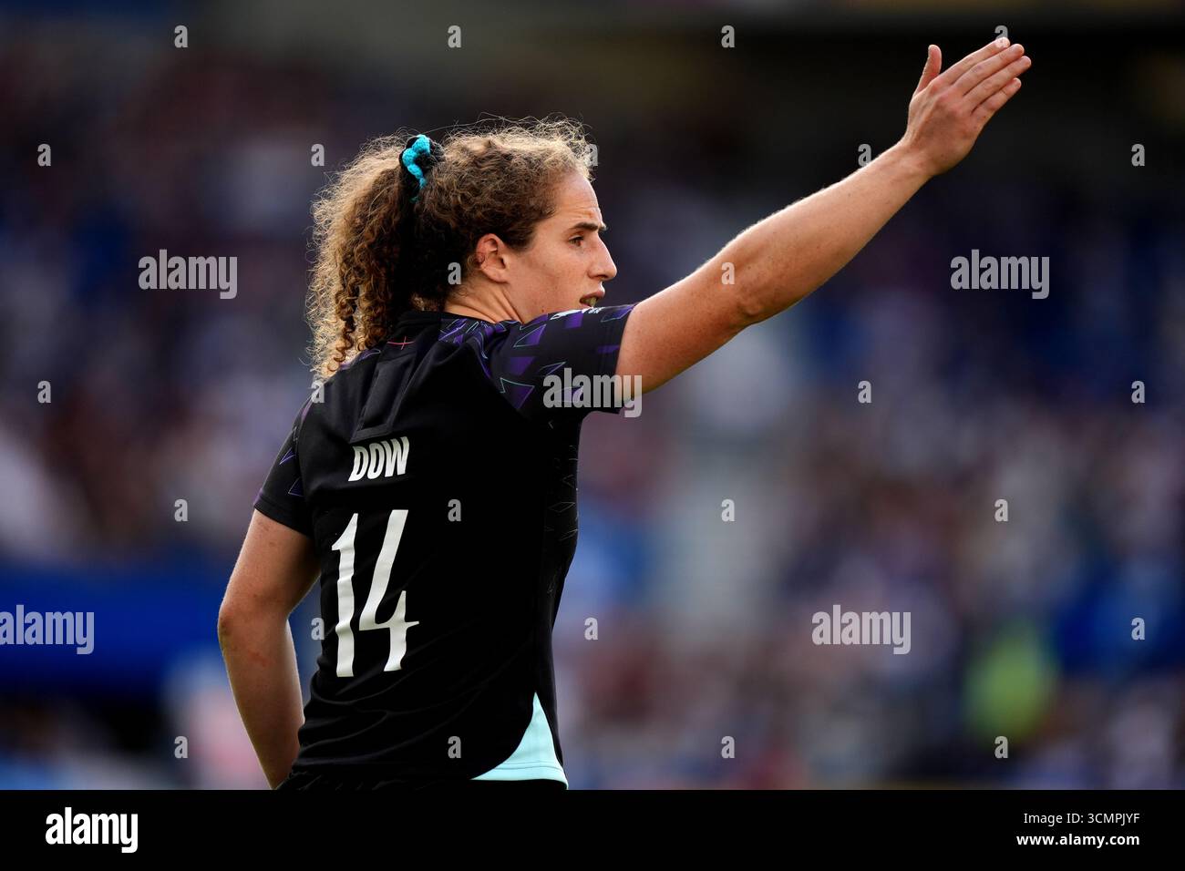 England's Abby Dow during the Women's Rugby World Cup 2025 pool A match ...