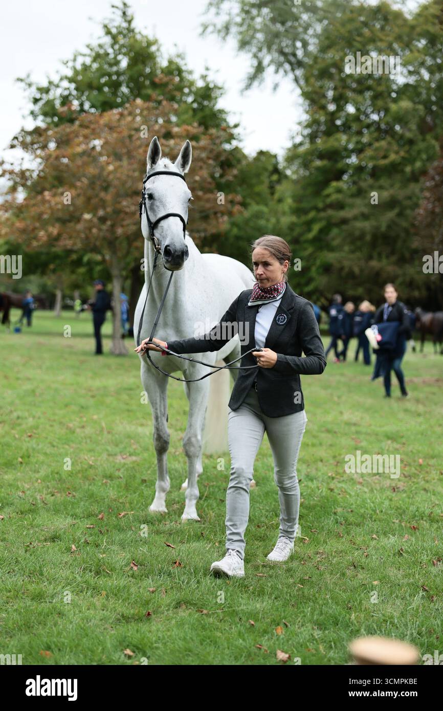 Mélody Johner of Switzerland with Erin during the first horse ...
