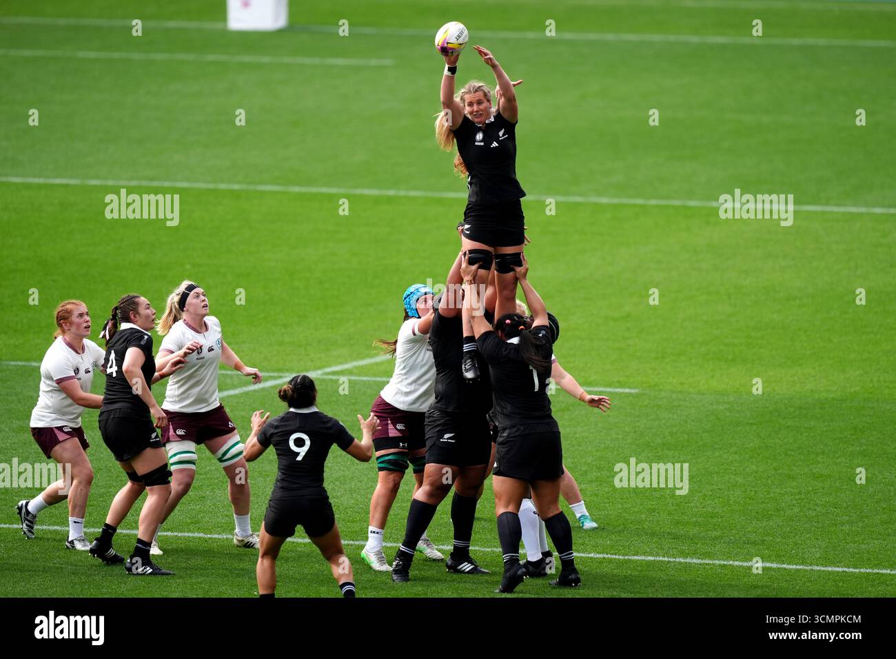 New Zealand's Alana Bremner in the line out during the Women's Rugby ...