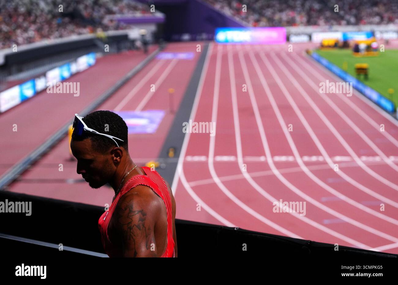 Tokyo, Japan. 17th Sep, 2025. Andre De Grasse of Canada is seen after ...