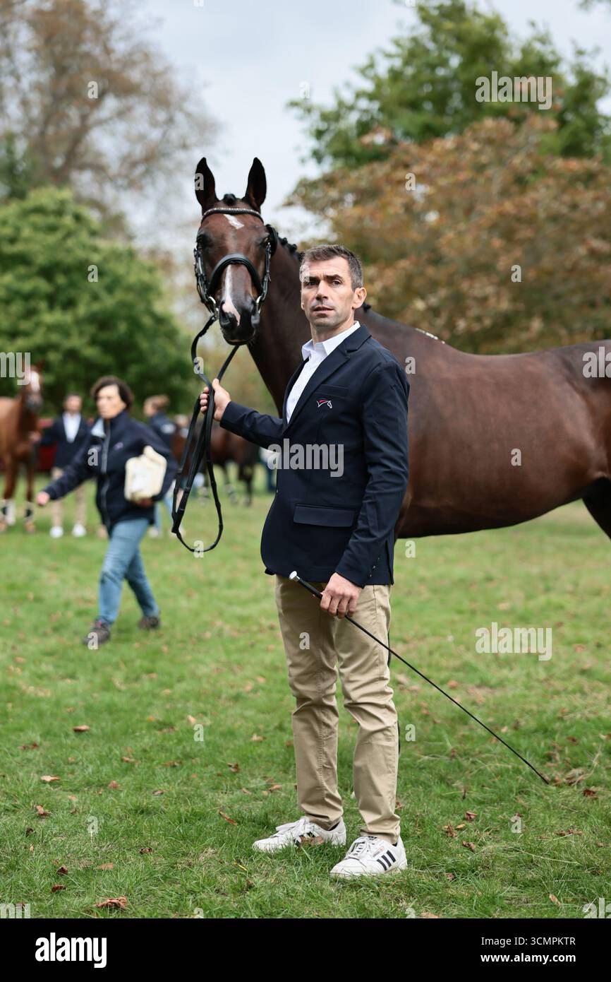 Luc Chateau of France with Cocorico De L'ebat during the first horse ...