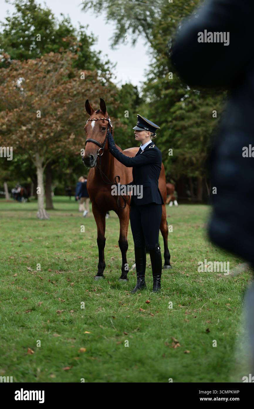 Libussa Lübbeke of Germany with Caramia 34 during the first horse ...
