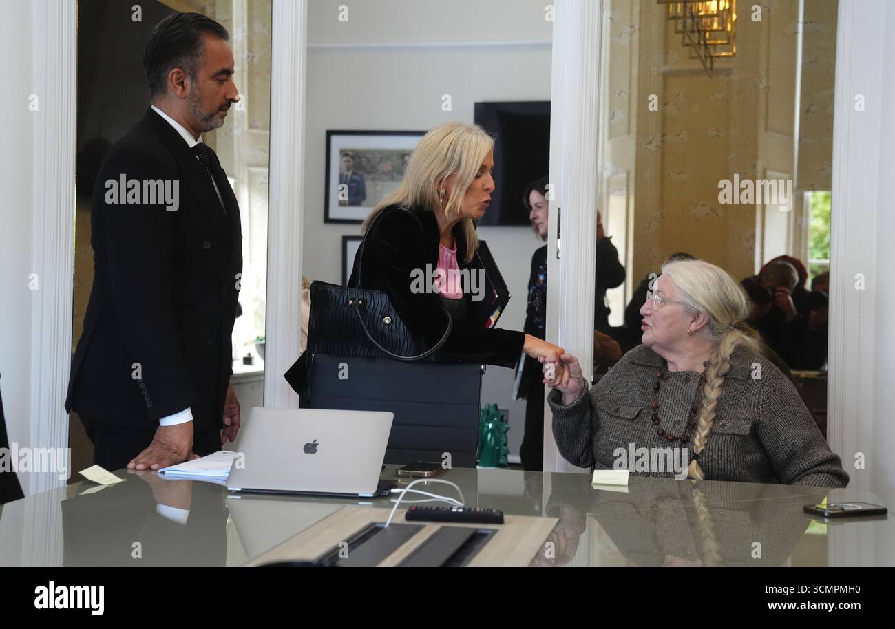 Solicitor General Ruth Charteris KC meets Margaret Caldwell, mother of ...