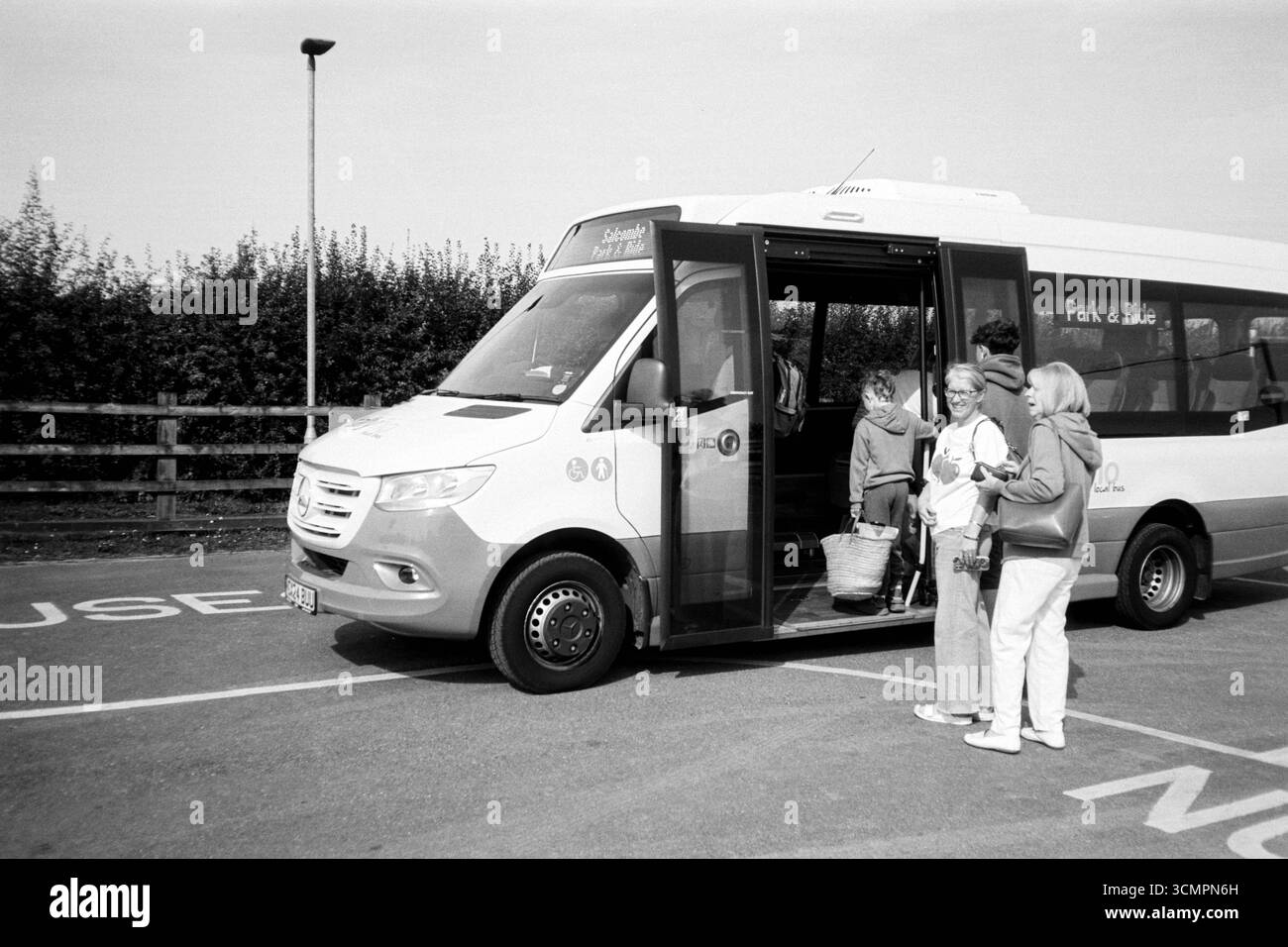 Salcombe park and ride shuttle bus , Devon, England, United Kingdom ...