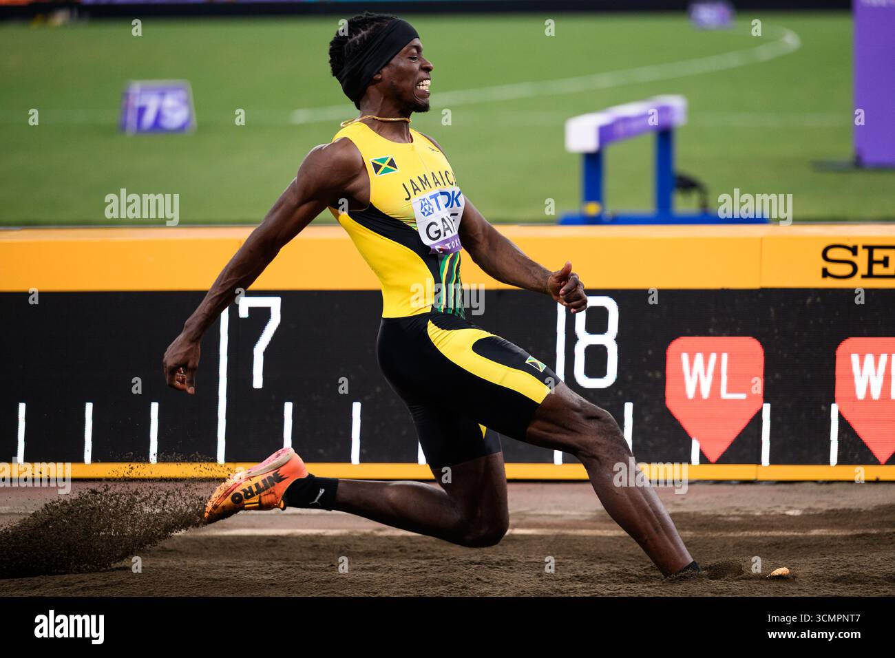 250917 Tajay Gayle of Jamaica competes in men's long jump final during ...