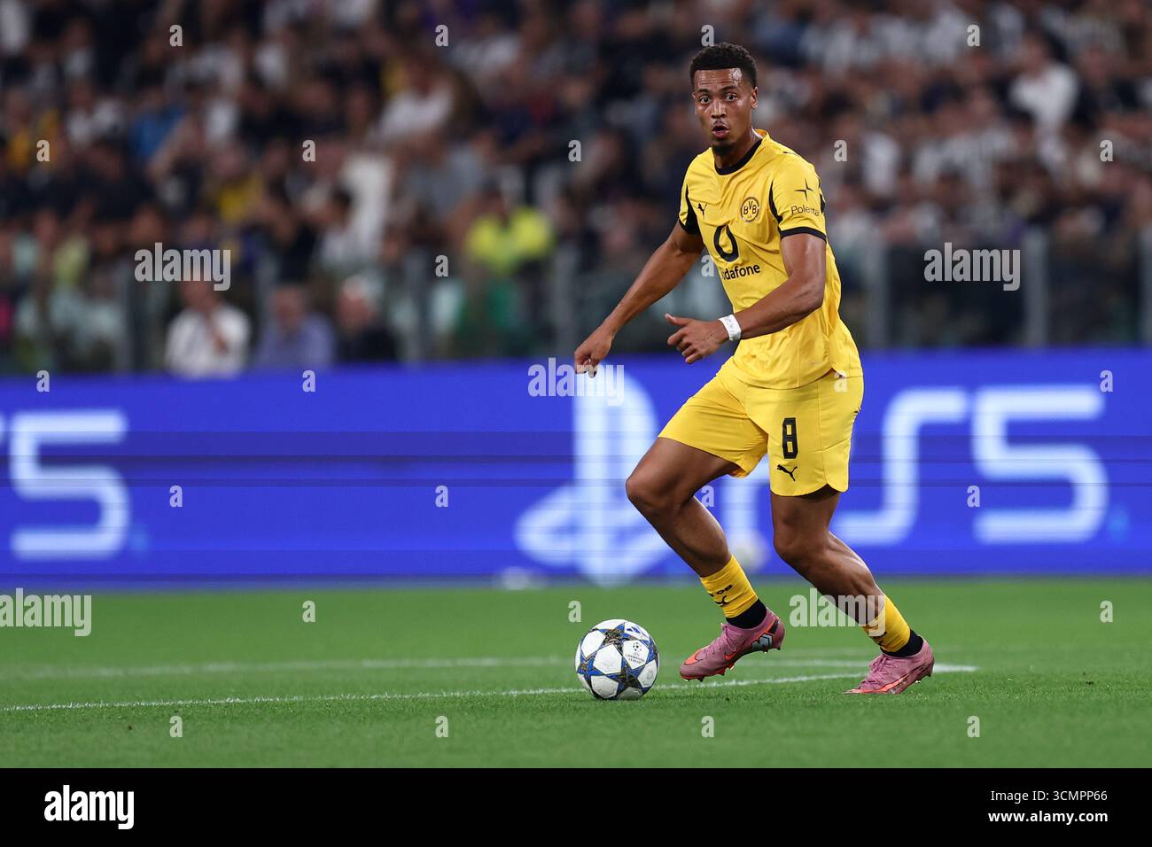 Felix Nmecha of Borussia Dortmund in action during the UEFA Champions ...