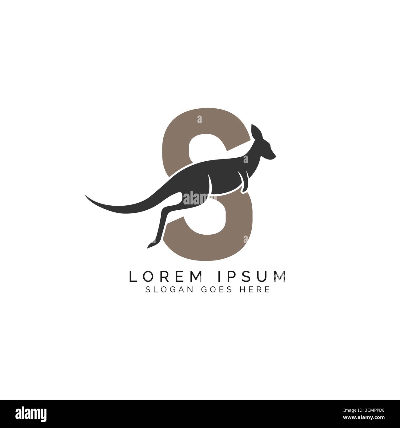 letter S logo Concept with Kangaroo design. Alphabet S with great ...