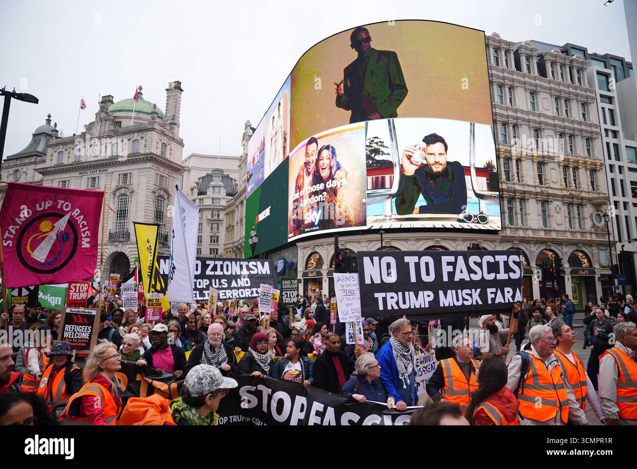 Stop Trump Coalition campaigners take part in a protest march from ...