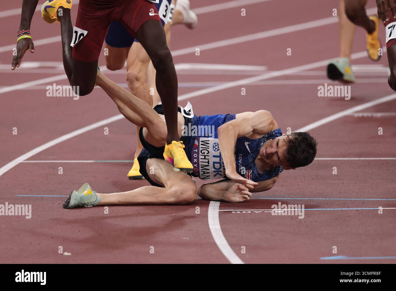 Jake Wightman (GBR) at the end of the Men's 1500m Final during the ...