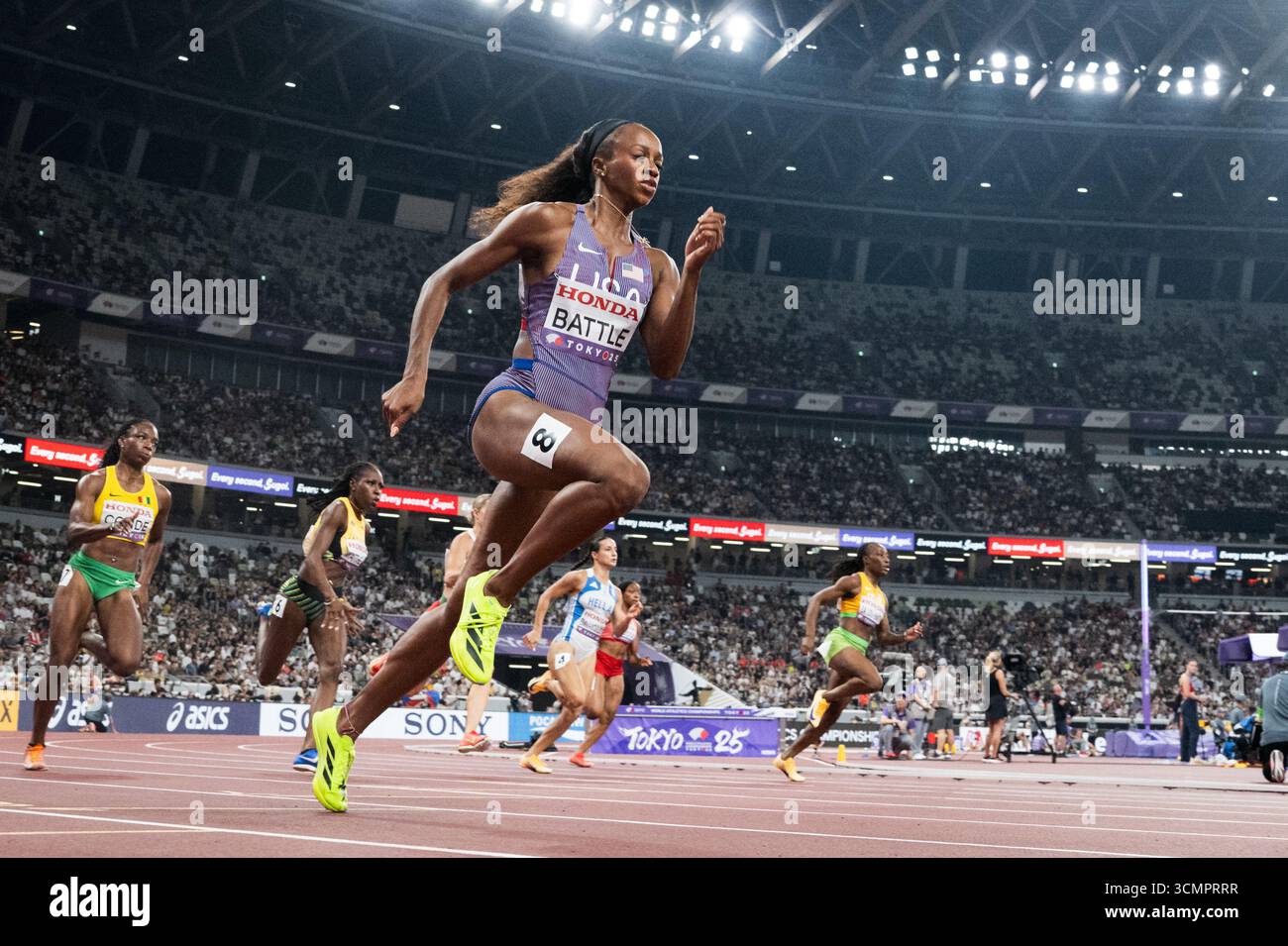 Anavia Battle of the USA competing in the Women's 200m Round 1 during ...
