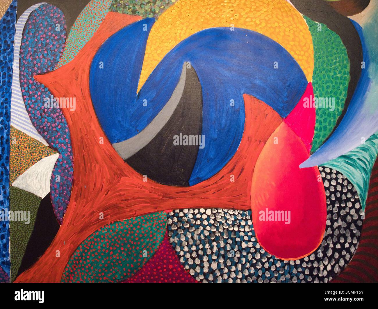 Abstract Expressionist Painting with Vibrant Colors - A dynamic and ...