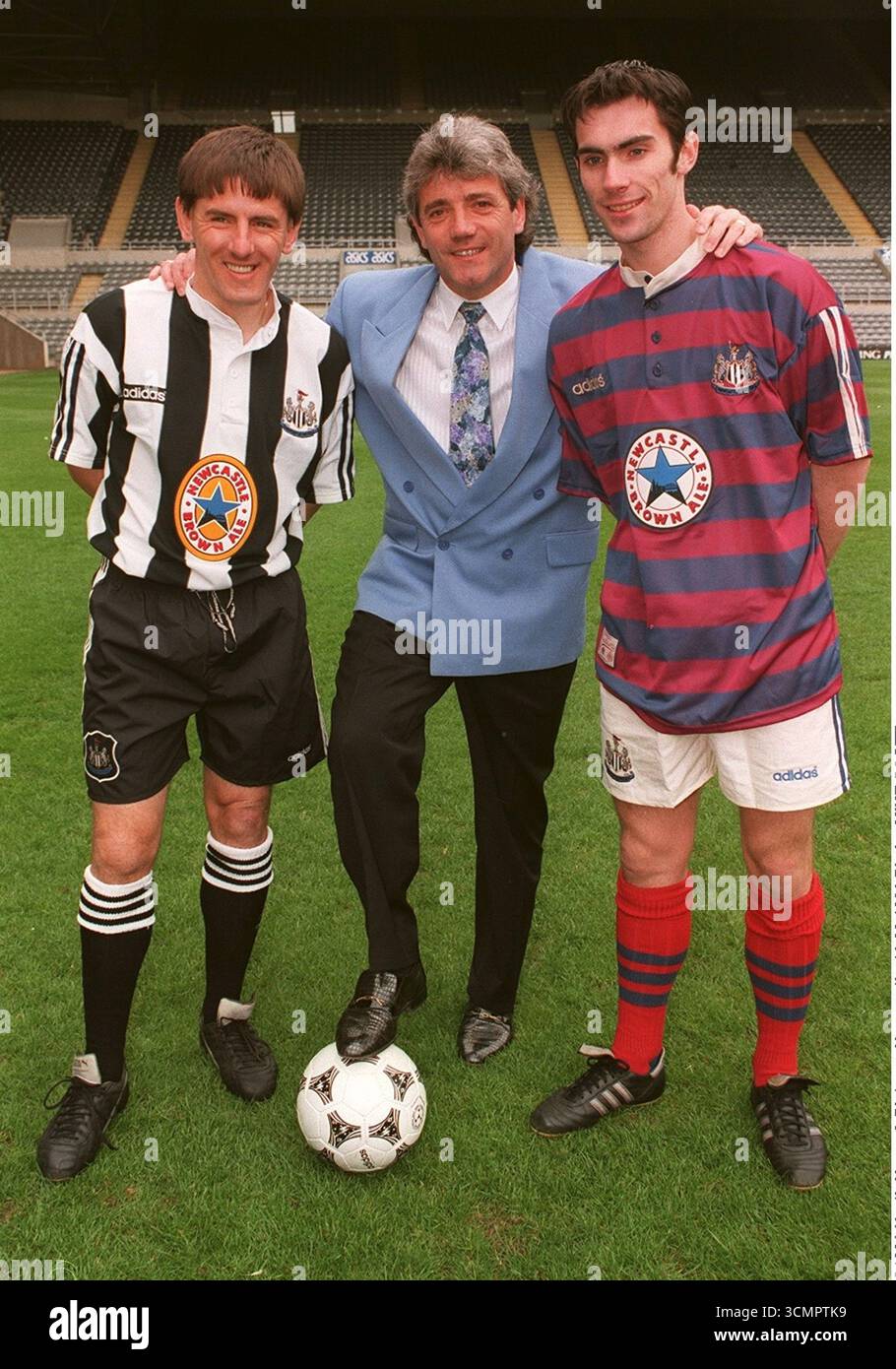 Newcastle United manager Kevin Keegan unveils the 1995/96 season club ...