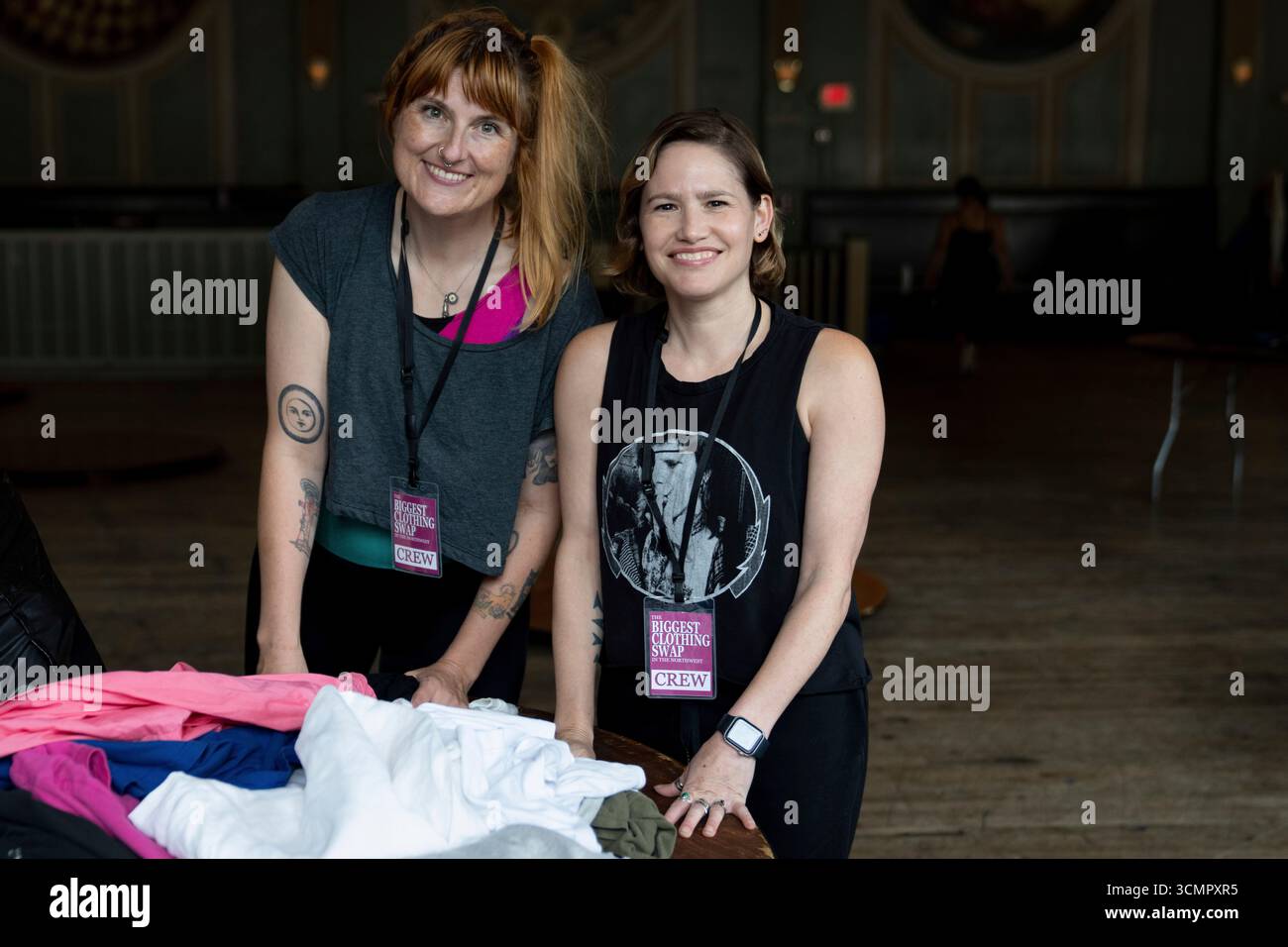 Cassie Ridgway, left, and Elizabeth Mollo pose for a photo during a ...