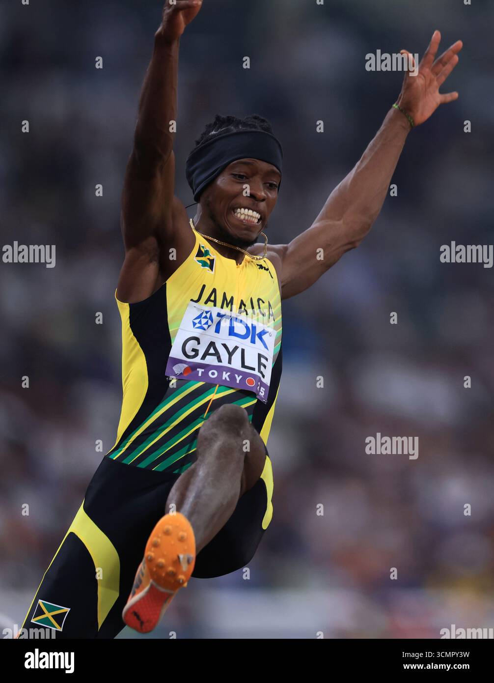 Tajay GAYLE of Jamaica makes an attempt in the Men's long jump final at ...
