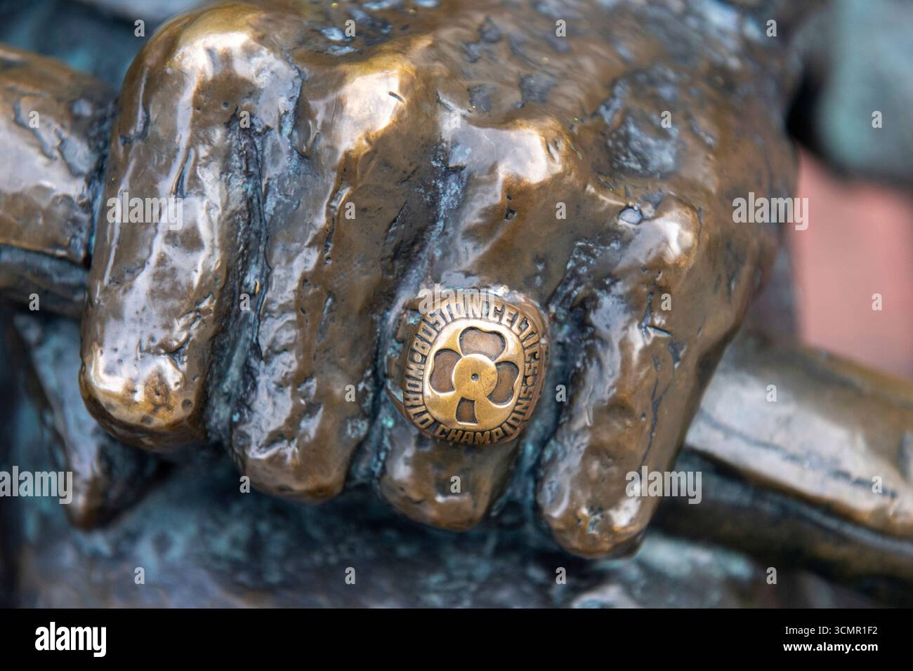 BOSTON, MA - SEPTEMBER 16: A detail view of the world championship ring ...