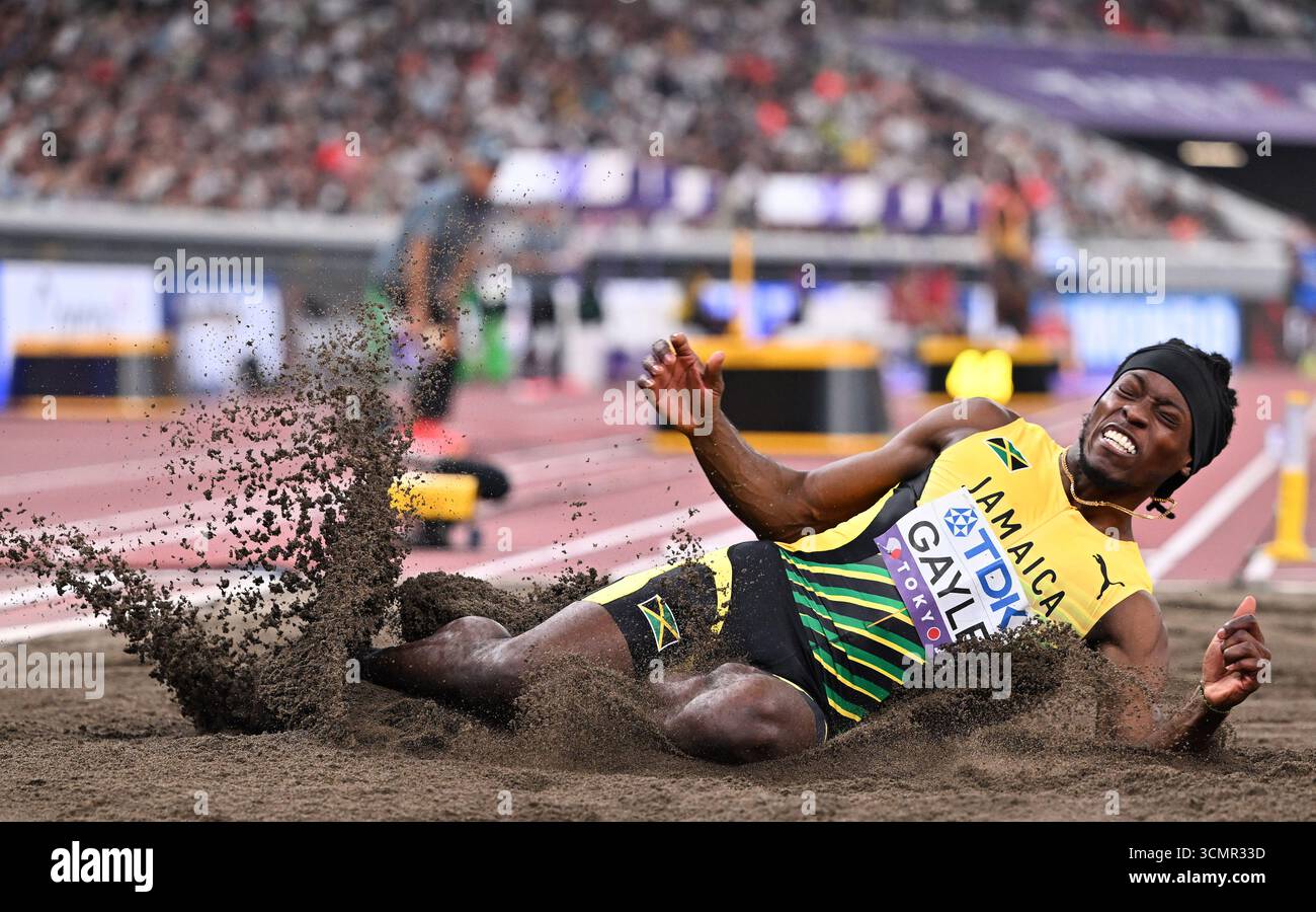 Tokyo, Japan. 17th Sep, 2025. Tajay Gayle of Jamaica competes during ...