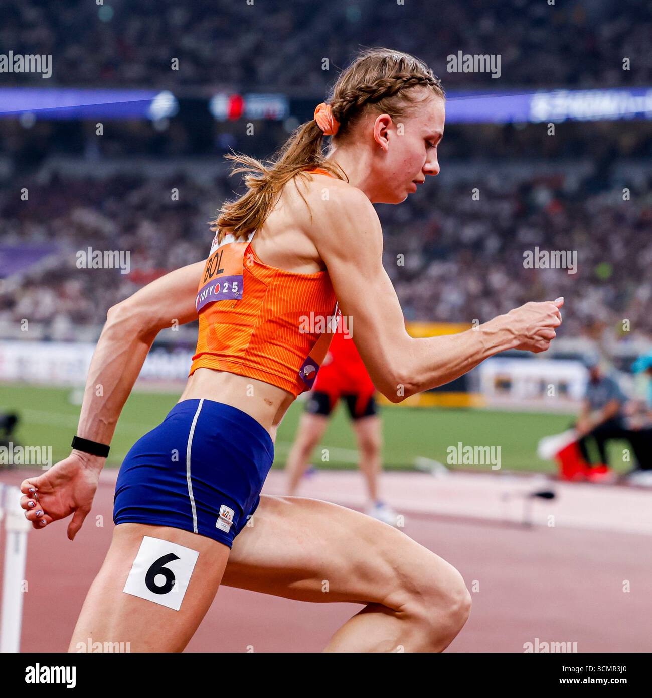 Femke Bol of the Netherlands competing in the Men's 200 Metres during ...