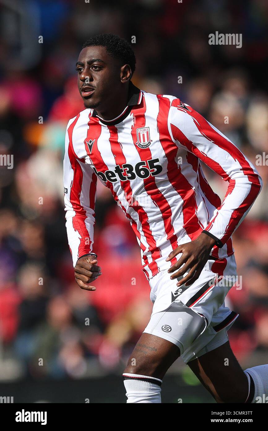 Stoke City's Divin Mubama during the Sky Bet Championship match at ...