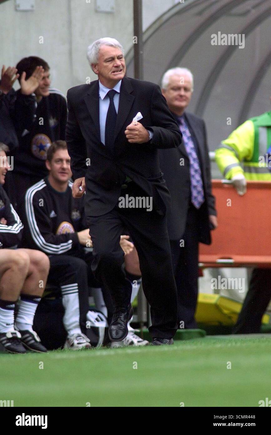 Bobby Robson on the touchline during his first home game in charge of ...