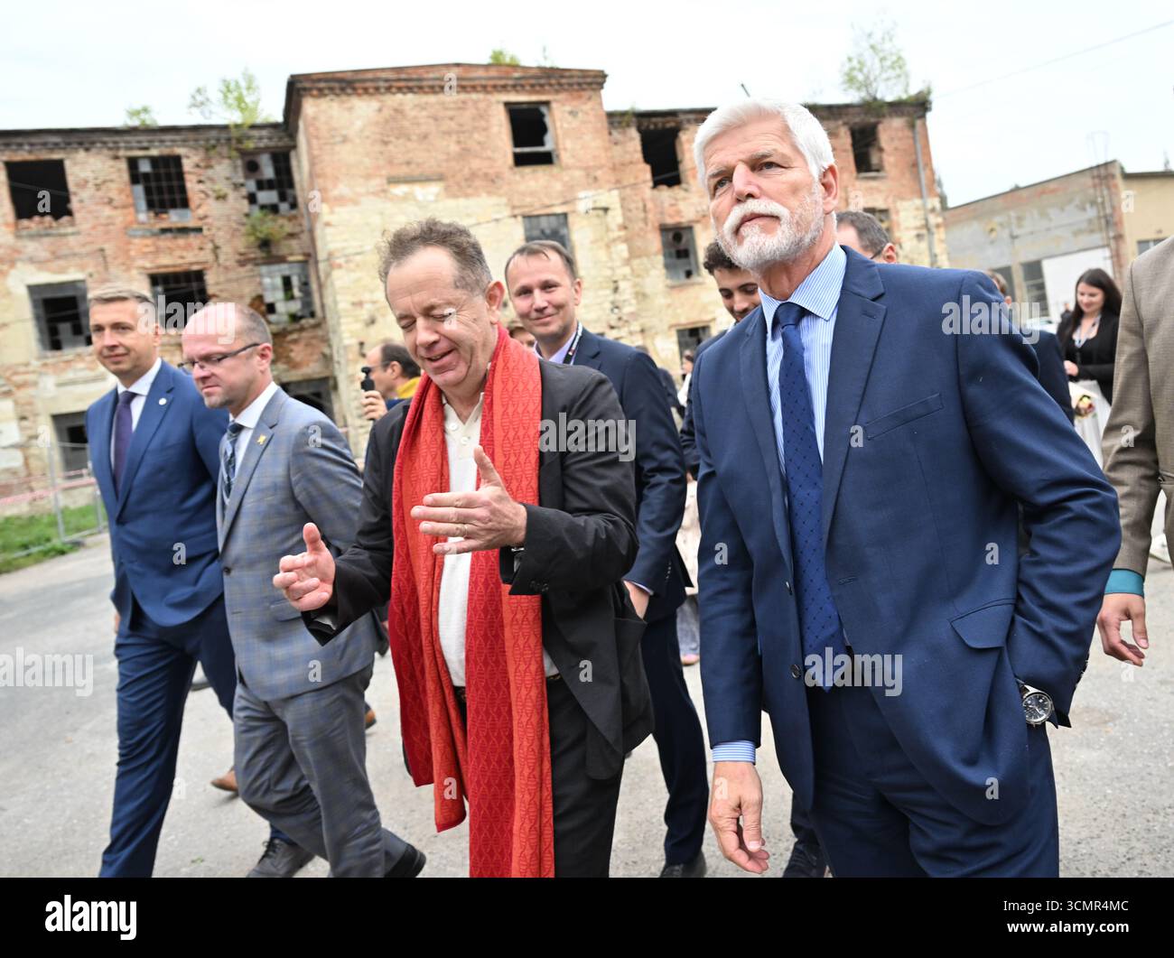 Czech President Petr Pavel (right) visits Oskar Schindler's former ...