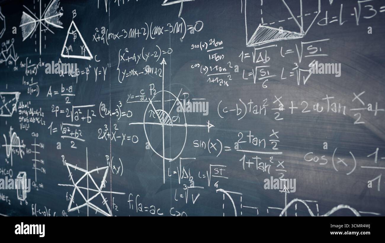 Chalkboard scientific formulas equations hi-res stock photography and ...