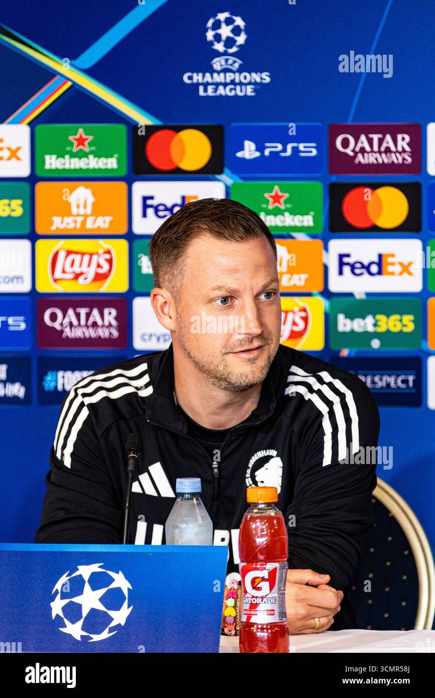 Copenhagen, Denmark. 17th, September 2025. Head coach Jacob Neestrup of ...