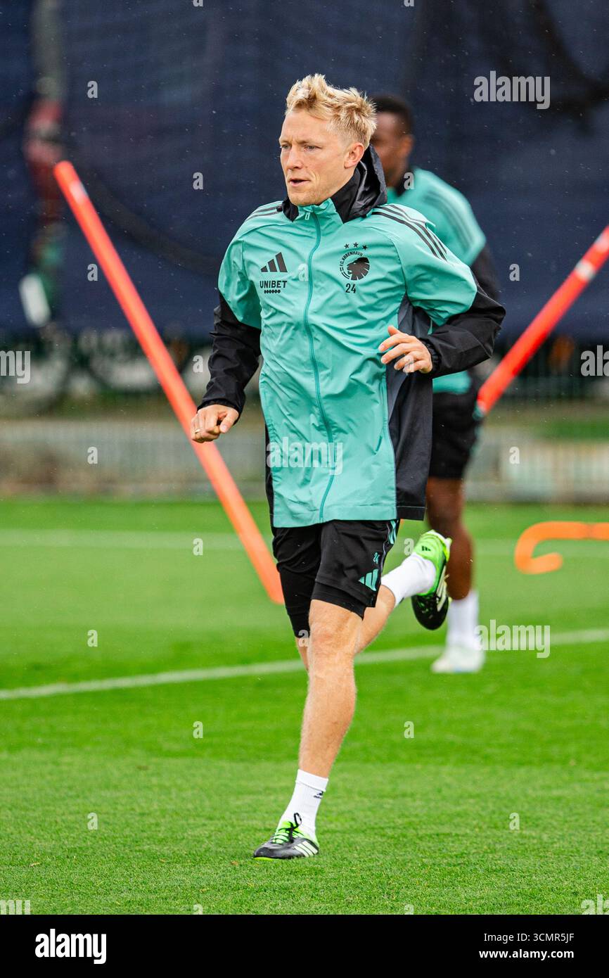 Copenhagen, Denmark. 17th, September 2025. Birger Meling (24) of FC ...