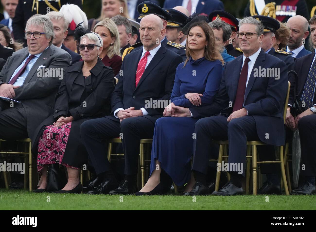 The Viscount Hood, Lord-in-Waiting (left), Defence Secretary John ...