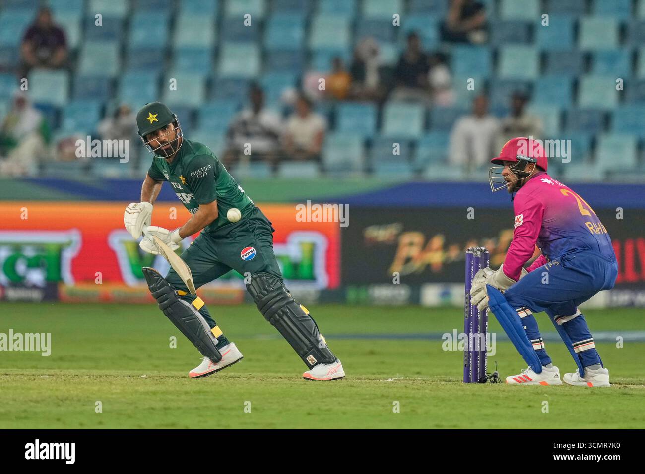 Pakistan's Fakhar Zaman plays a shot during the Asia Cup cricket match ...