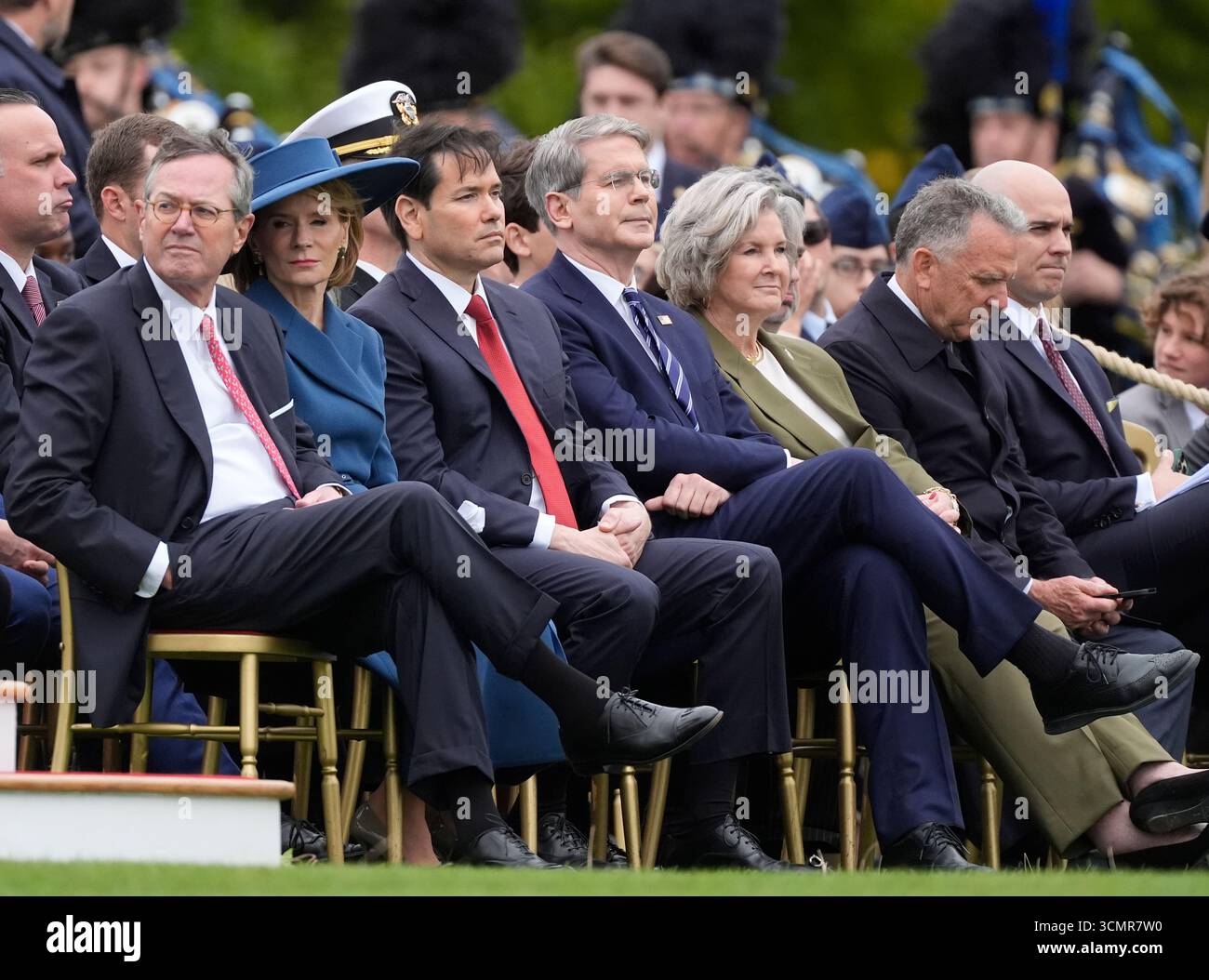 US Secretary of State Marco Rubio (3rd left) during a Beating Retreat ...