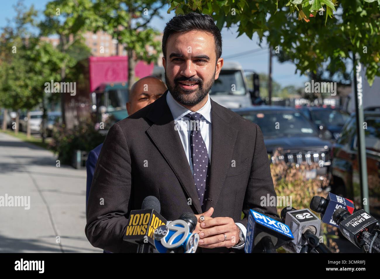 Mayoral candidate Zohran Mamdani speaks as he got endorsement by ...