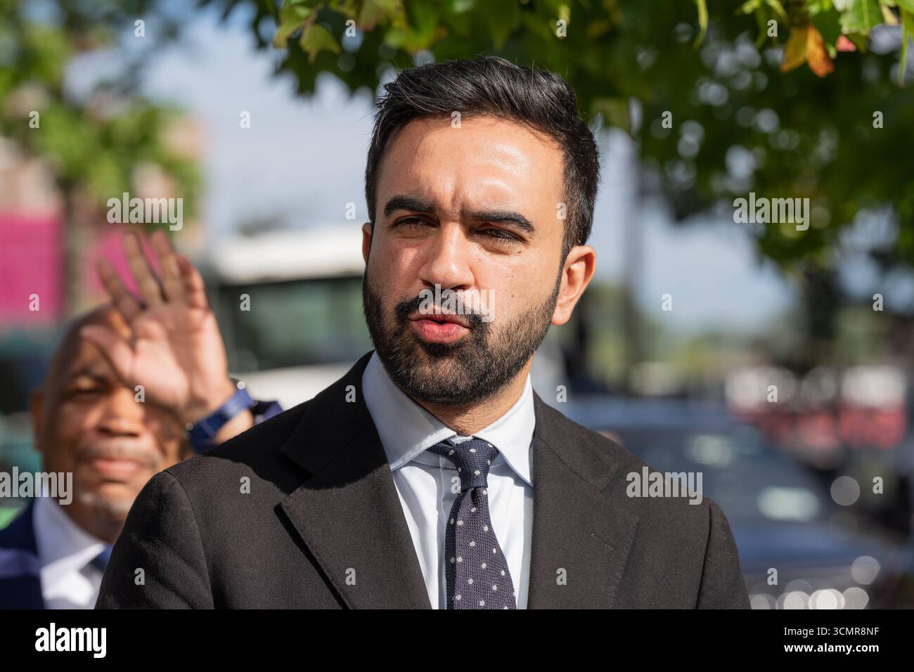 Mayoral candidate Zohran Mamdani speaks as he got endorsement by ...
