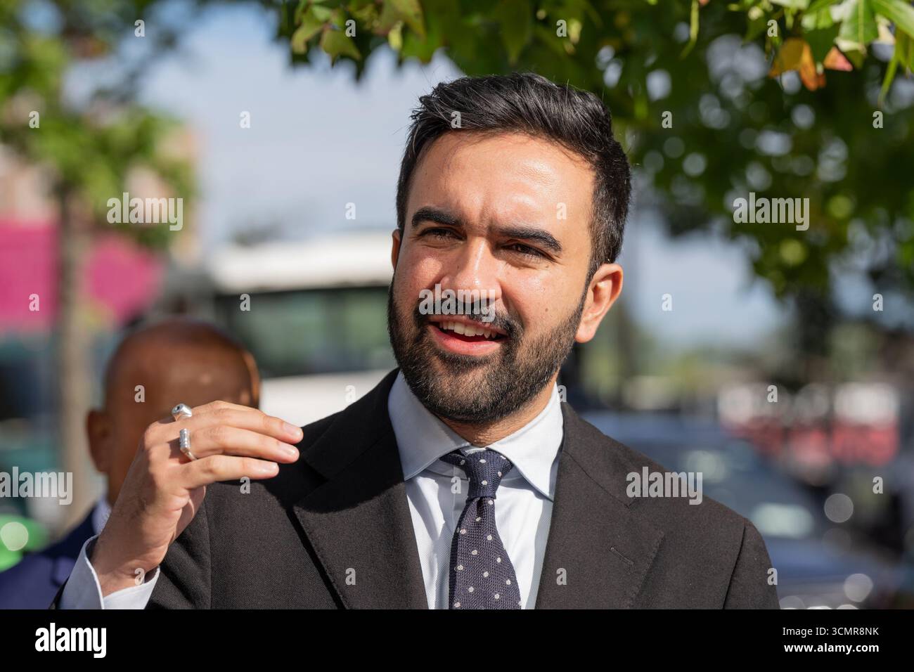 Mayoral candidate Zohran Mamdani speaks as he got endorsement by ...