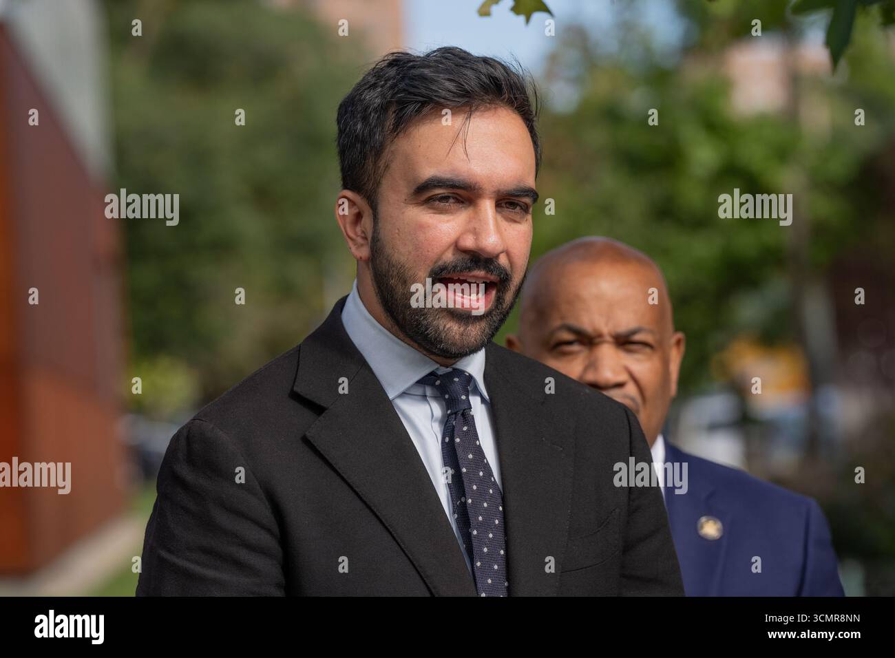 Mayoral candidate Zohran Mamdani speaks as he got endorsement by ...