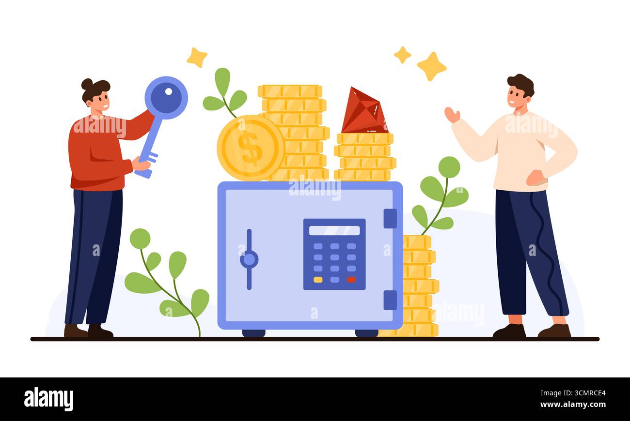 Safe deposit symbols bank Stock Vector Images - Alamy