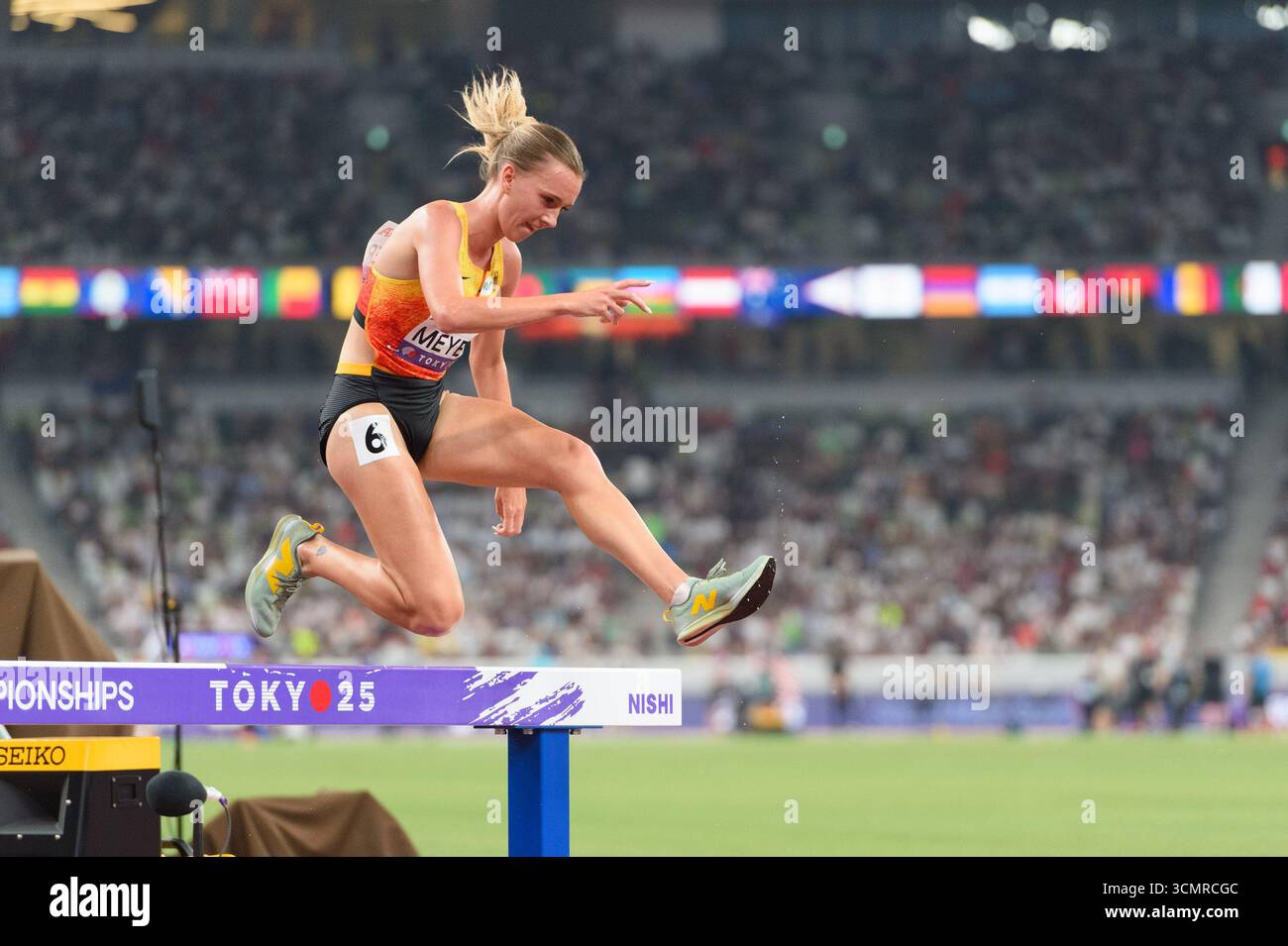 Lea Meyer (Germany) during the 3000 metres steeplechase final during the World Athletics ...