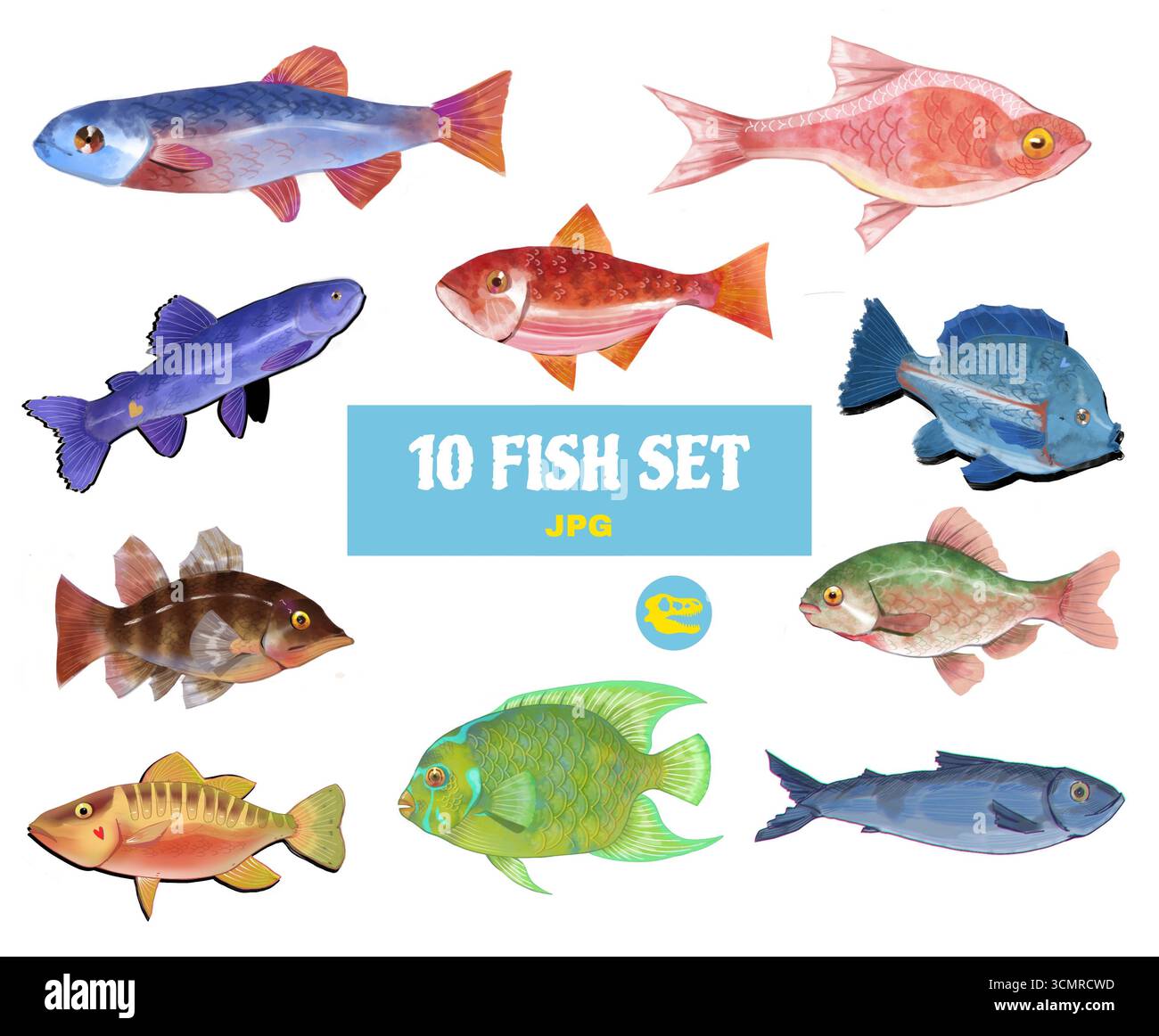 Delightful marine animals Cut Out Stock Images & Pictures - Alamy