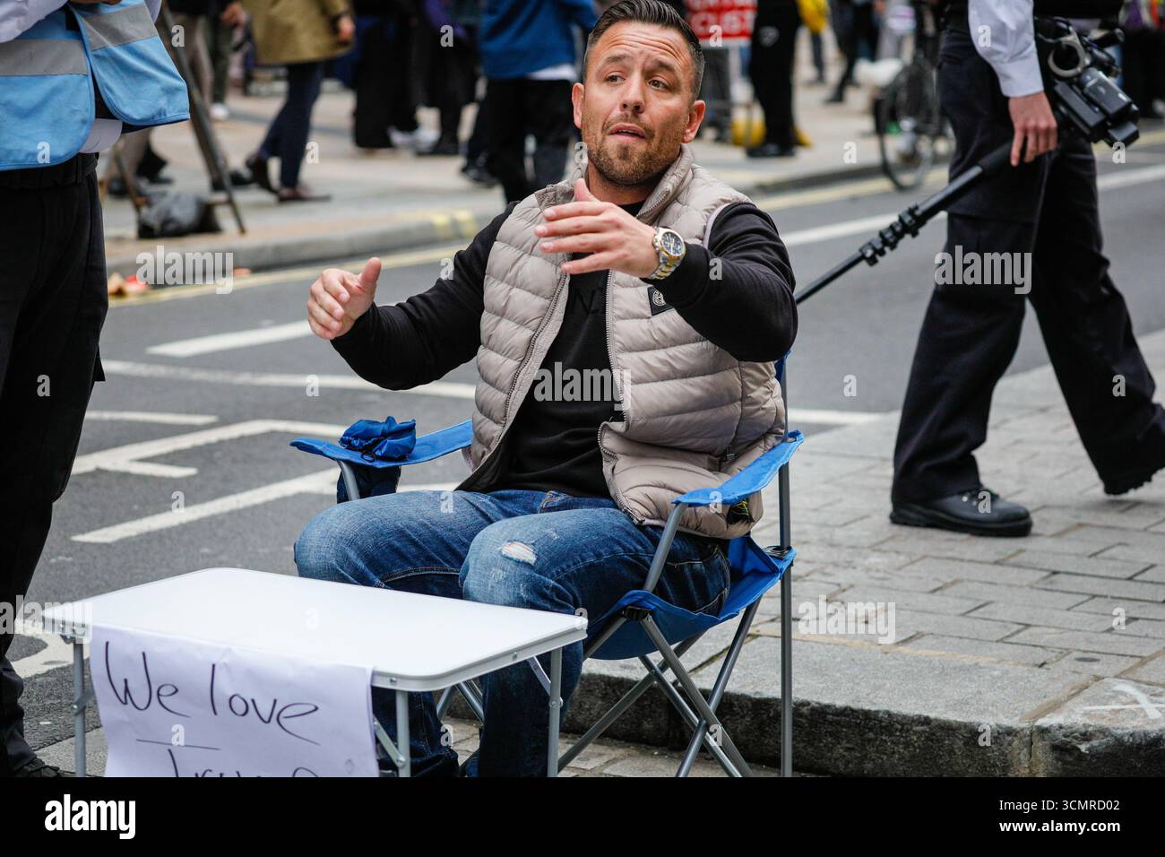 London, UK, 17th Sep 2025. Youtuber, right wing activist and Trump ...