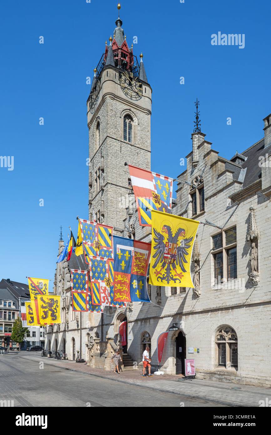 14th century city hall with belfry on the Market Square in the historic ...