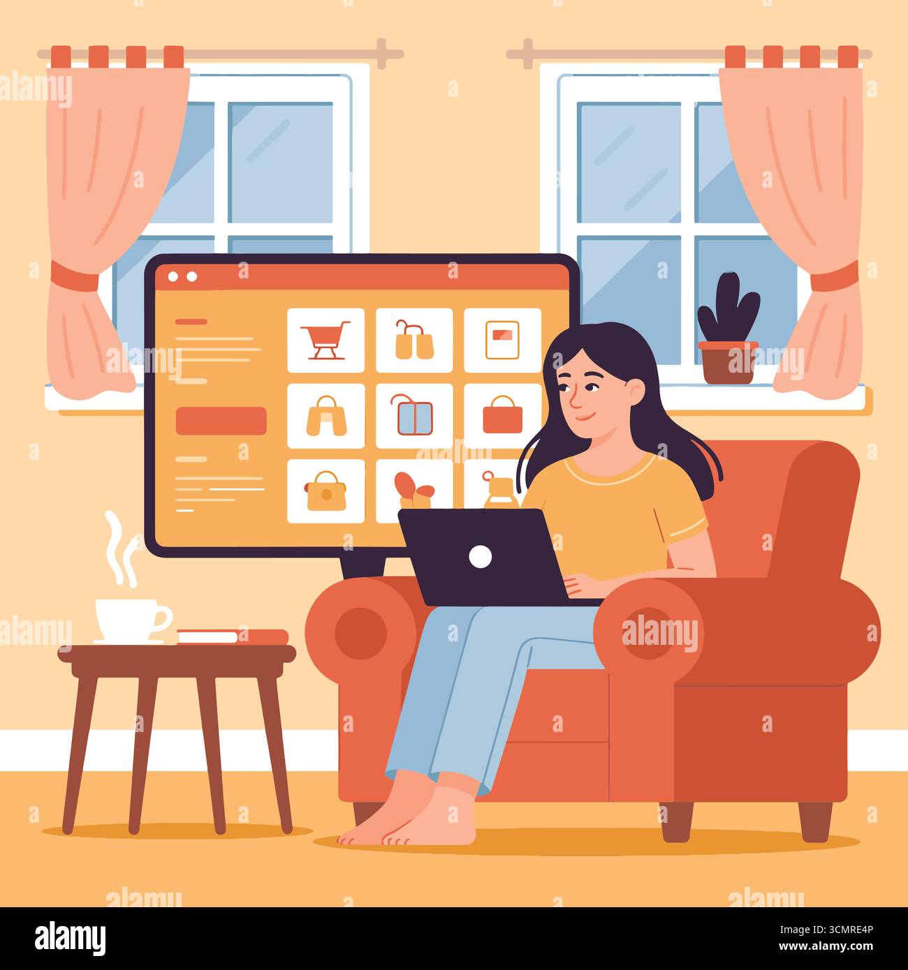 E commerce decor Stock Vector Images - Alamy