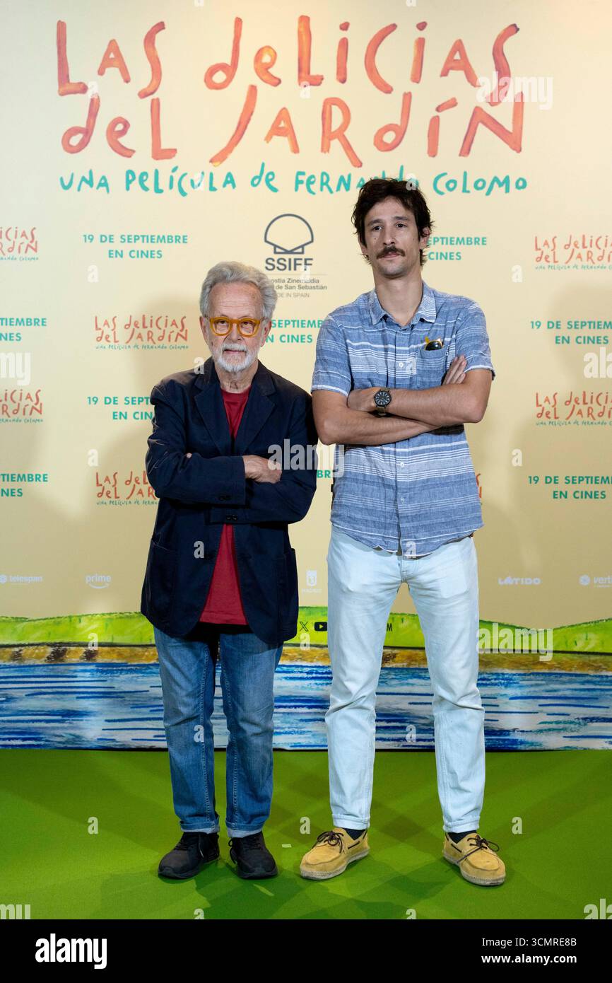 Fernando Colomo and Pablo Colomo attend the 'Las delicias del jardín ...