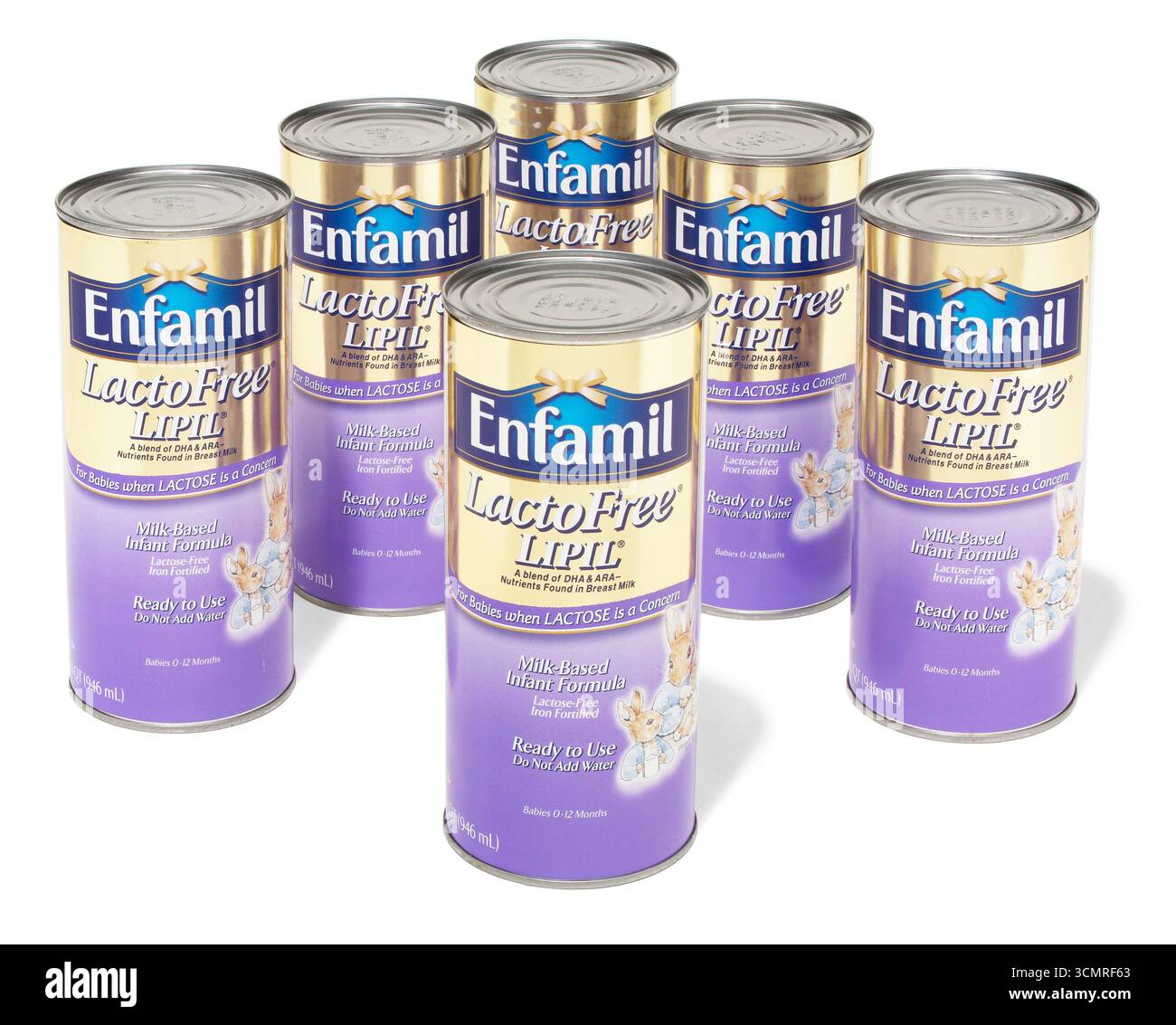 baby formula on white background Stock Photo - Alamy
