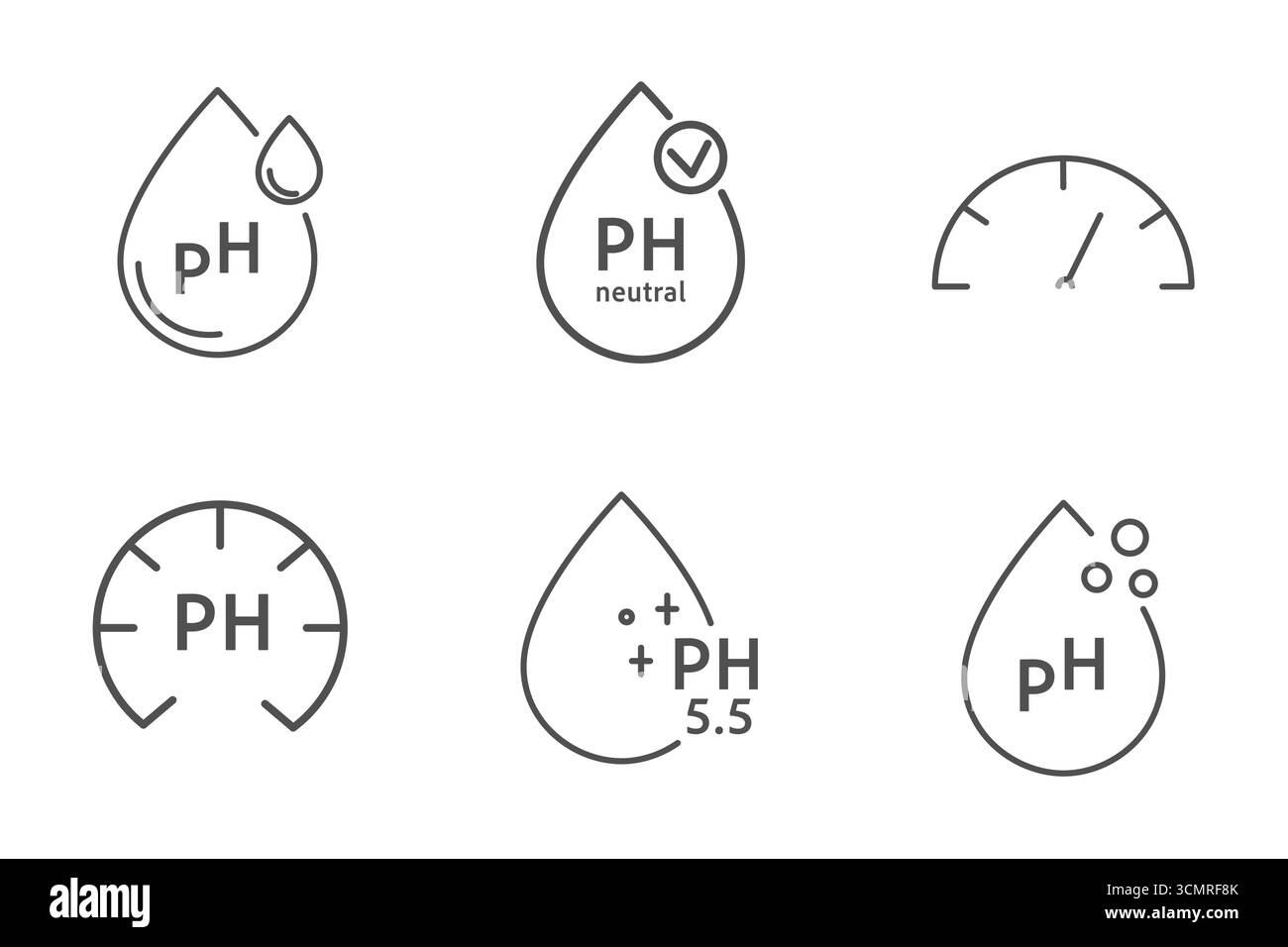 Ph icon, line simple set. Neutral balance skin, thin line web symbol ...