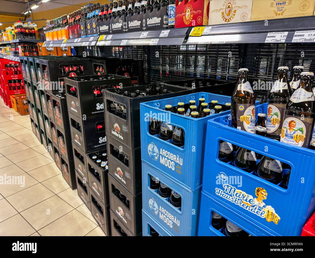 Bavaria, Germany - September 17, 2025: Beer and mixed beer drinks in ...