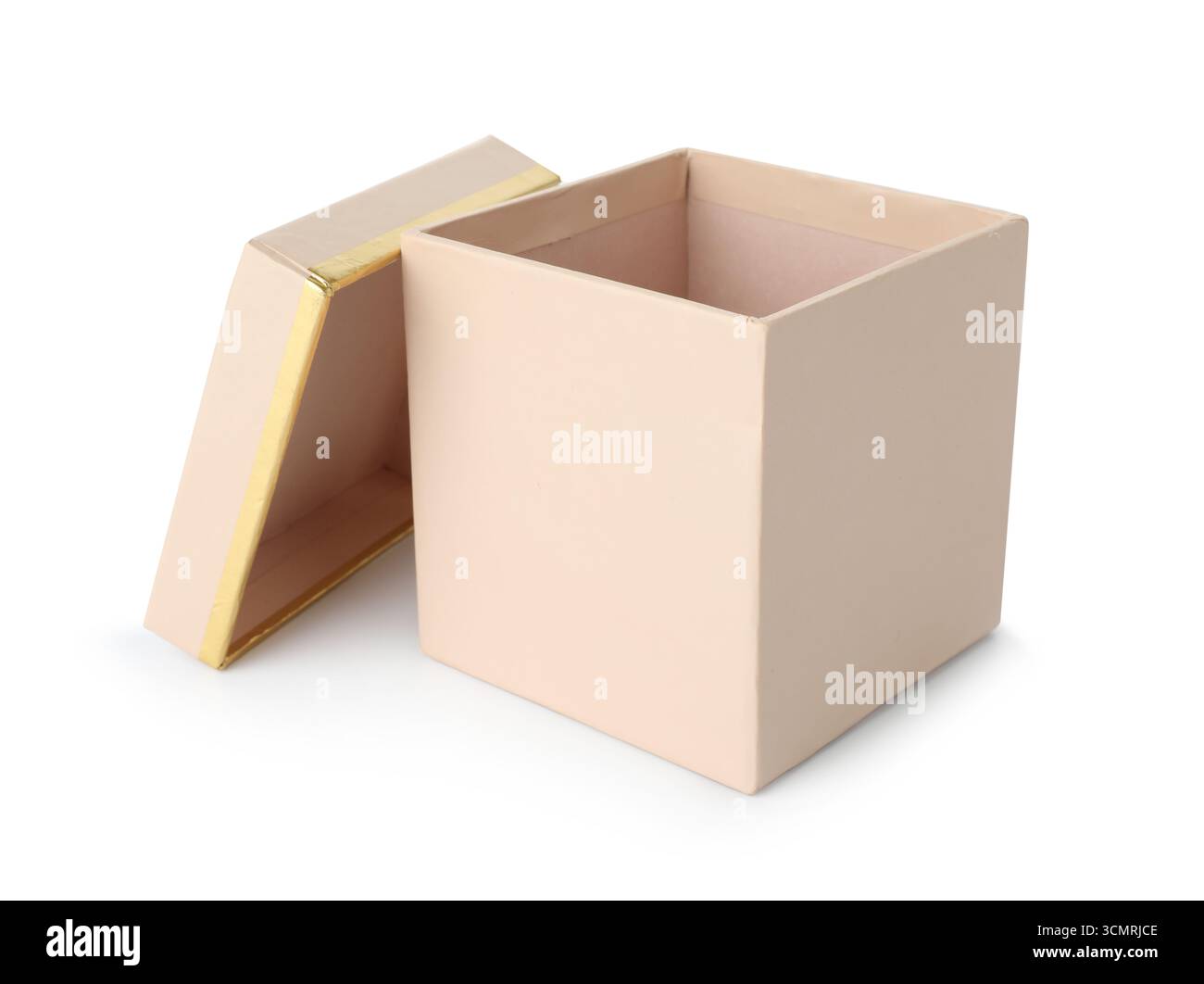 Opened wrapped present box Cut Out Stock Images & Pictures - Alamy