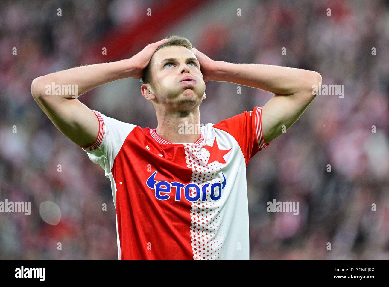 Prague, Czech Republic. 17th Sep, 2025. David Doudera of Slavia ...