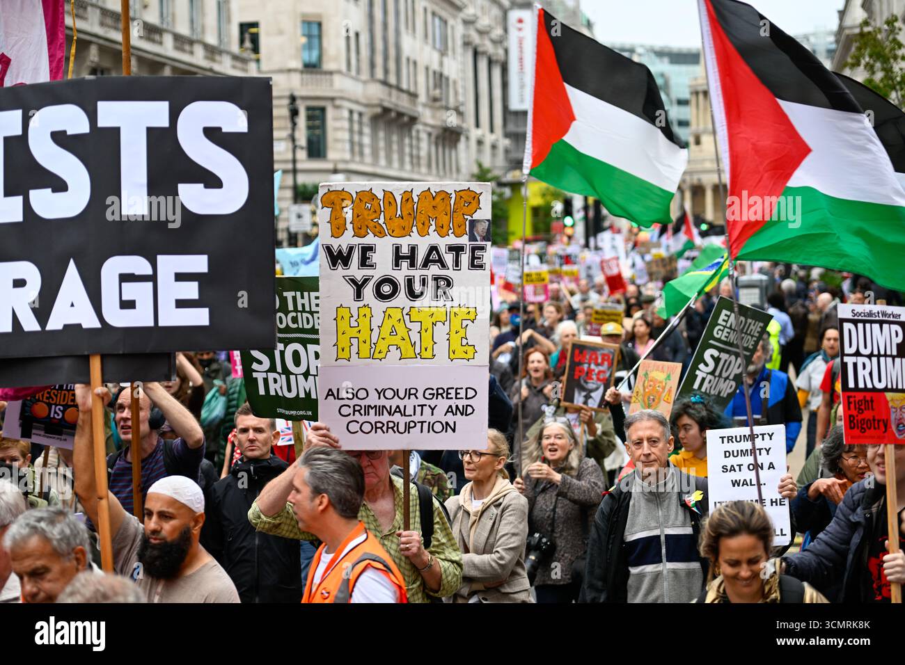 London, UK, 17th September 2025, A large protest by thousands of anti ...