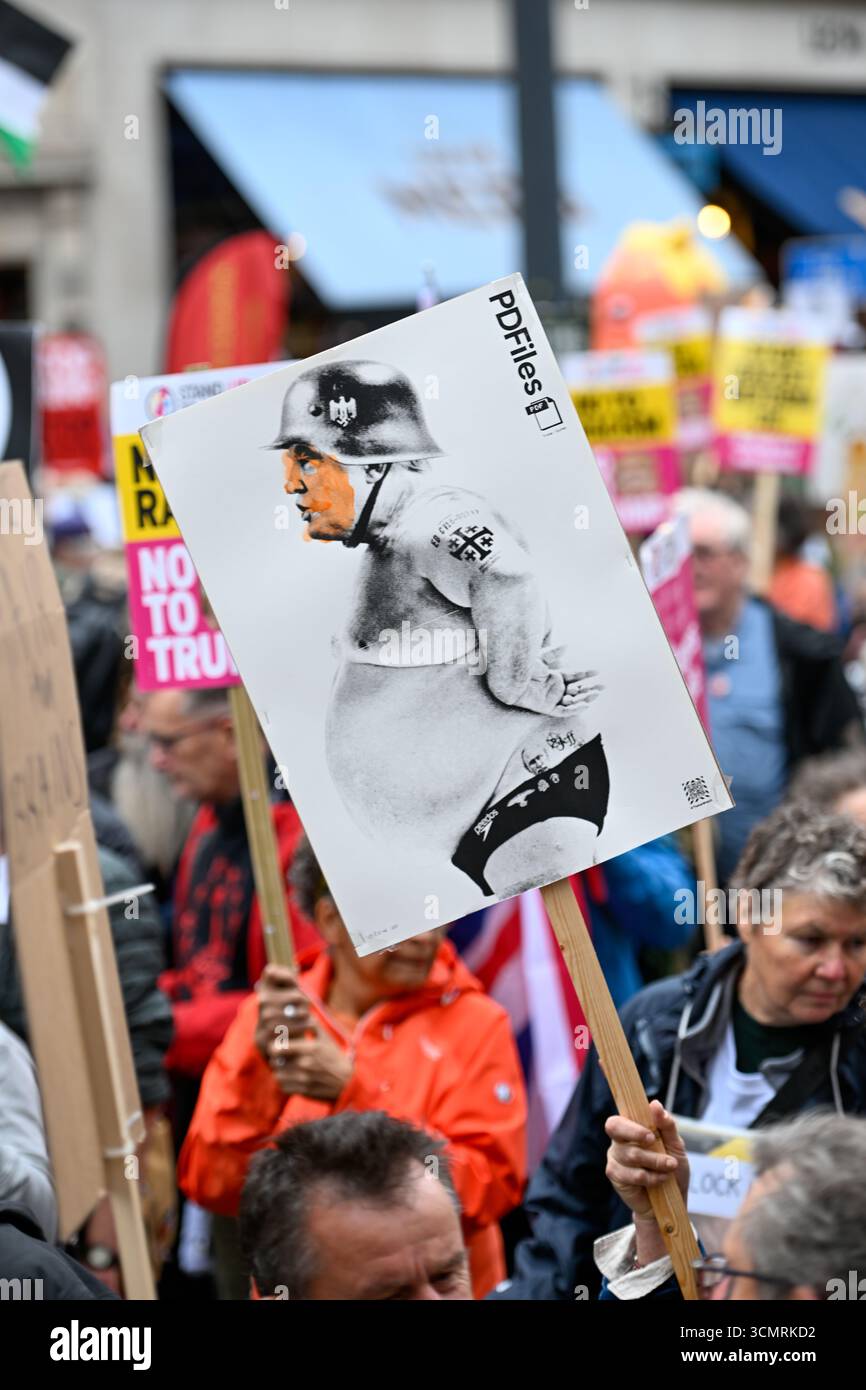 London, UK, 17th September 2025, A large protest by thousands of anti ...