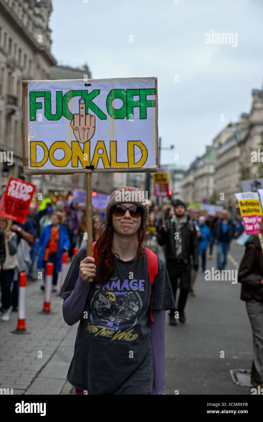 London, UK, 17th September 2025, A large protest by thousands of anti ...